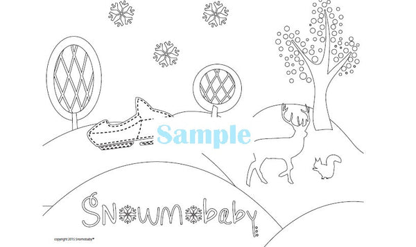 free printable snowmobile coloring pages